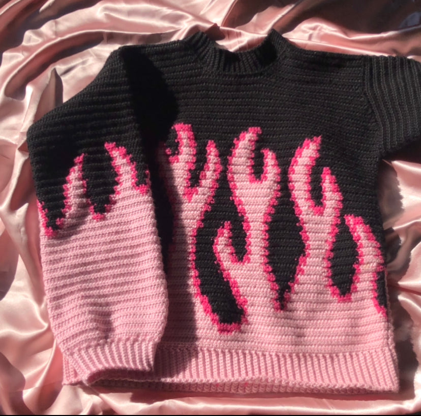 pattern: on fire sweater – madeinthemoment