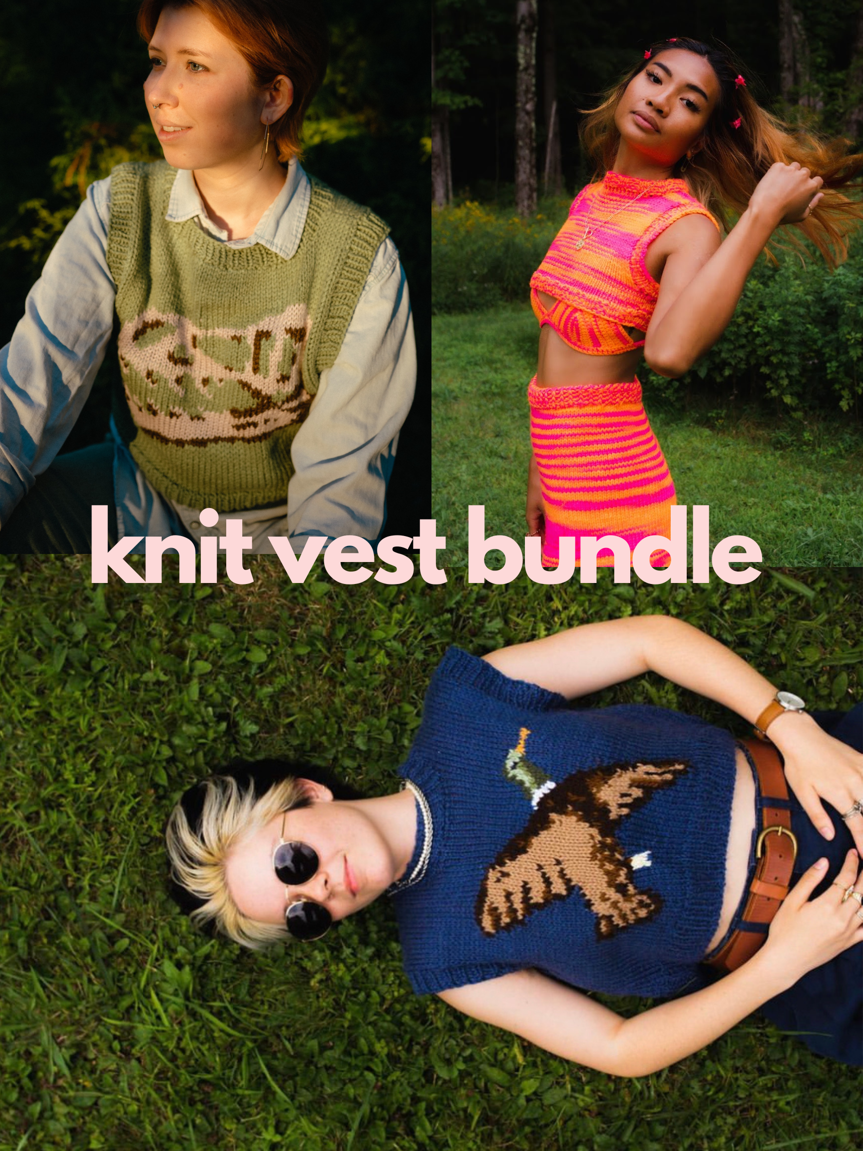 pattern bundle: knit vests – madeinthemoment